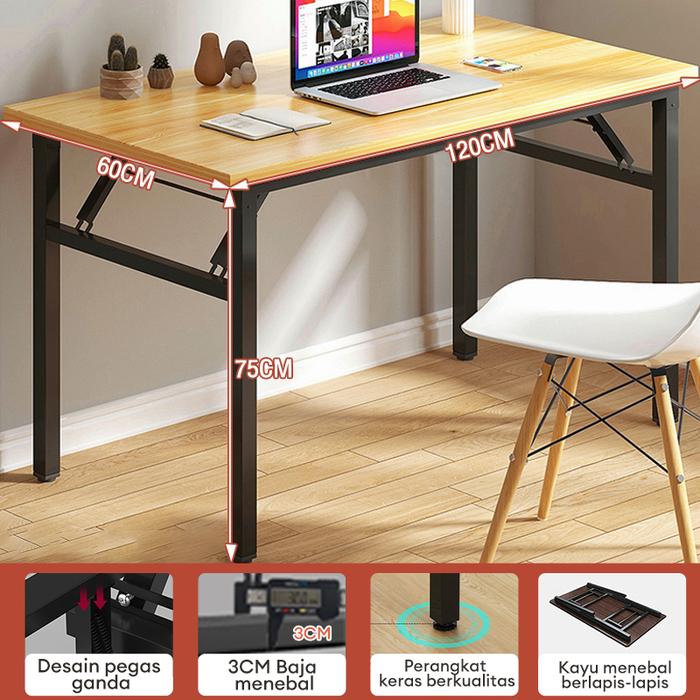 Promo Na-Meja Lipat Portable Meja Belajar Meja Kantor Besi Meja Makan ...