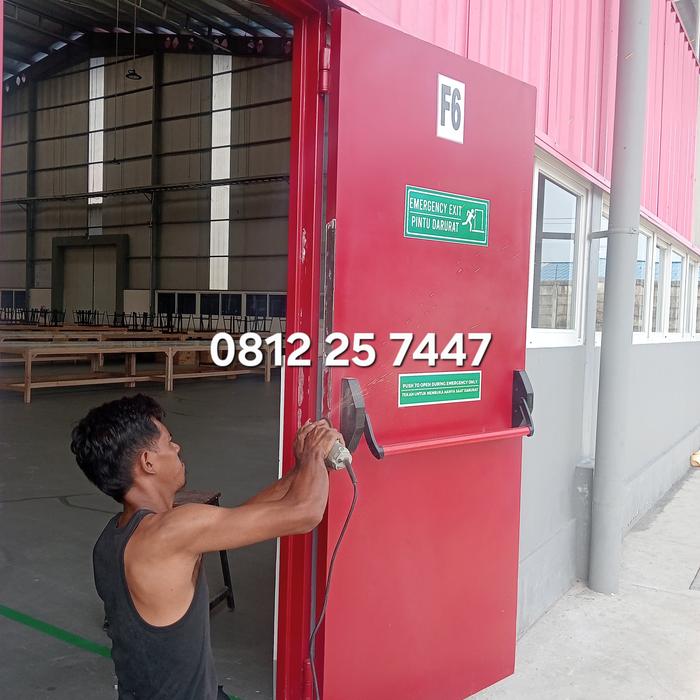 Jual Fire Door Gudang / Pintu Besi Kebakaran / Emergency Exit Rockwool ...