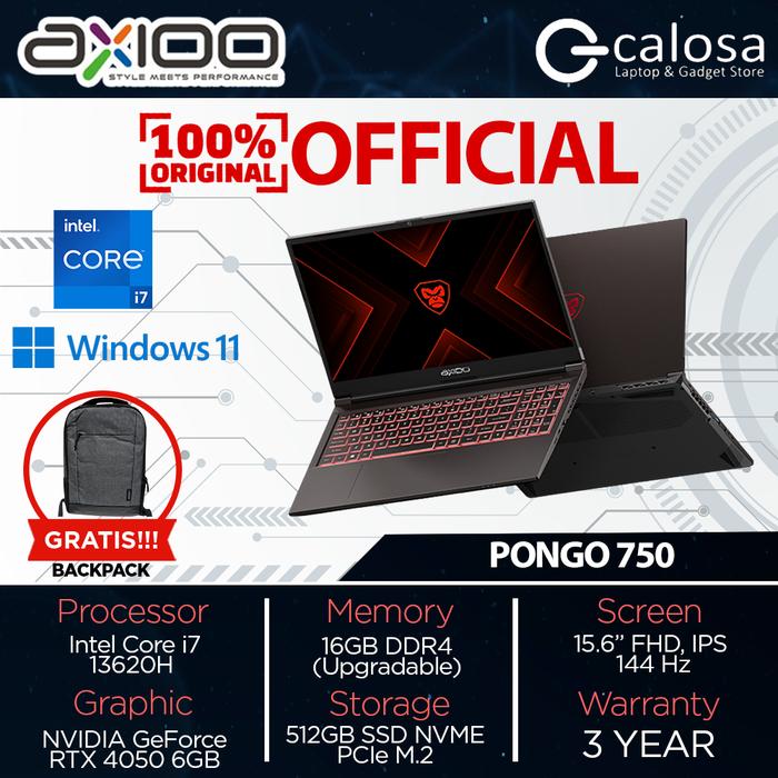 Promo LAPTOP AXIOO PONGO 750 | i7 13620H RAM 16GB SSD 512GB RTX 4050 ...