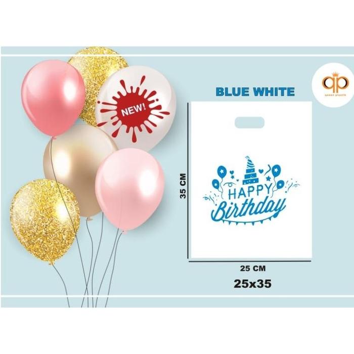 Jual Kantong plastik Happy Birthday bahan PE isi 50 plastik happy bday ...