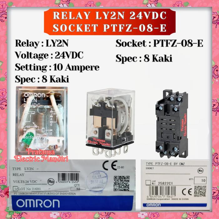Jual OMRON RELAY LY4N 6A 14 KAKI 14 PIN 24V DC24 24VDC | SOCKET SOKET ...