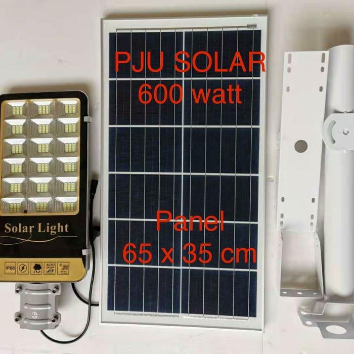 Jual lampu jalan 600 watt solar cell lampu PJU 600w solar panel two in ...