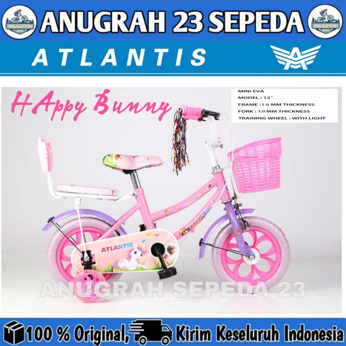 Jual Sepeda Anak Perempuan Mini ATLANTIS HAPPY BUNNY EVA Keranjang ...