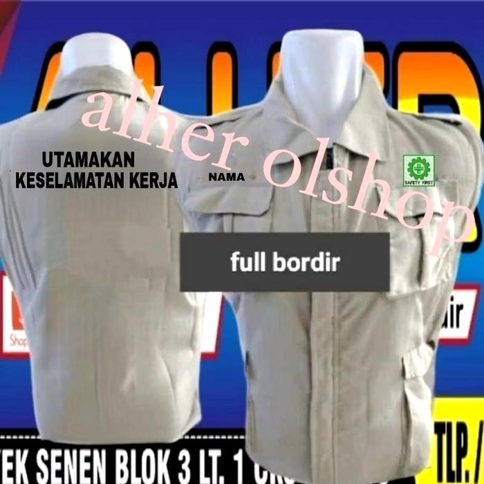 Jual rompi bordir safety first rompi safety first rompi kerja safety ...