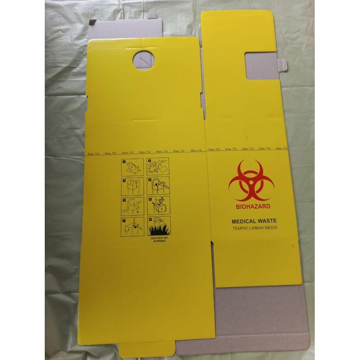 Jual Safety Box Biohazard 2.5 liter, Box Limbah Medis Logo Infeksius ...