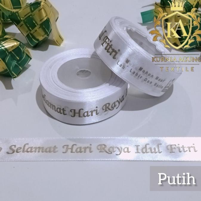 Jual Pita Satin Meteran Idul Fitri 1inch / Pita hampers / Pita Lebaran ...