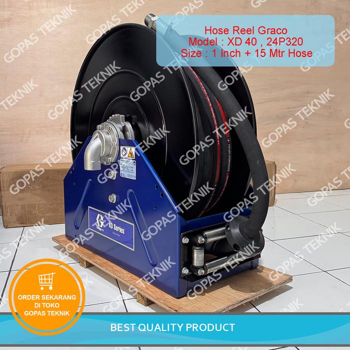 Jual Graco Hose Reel XD 40 1 Inch 24P320 Berikut Selang 15 Meter ...