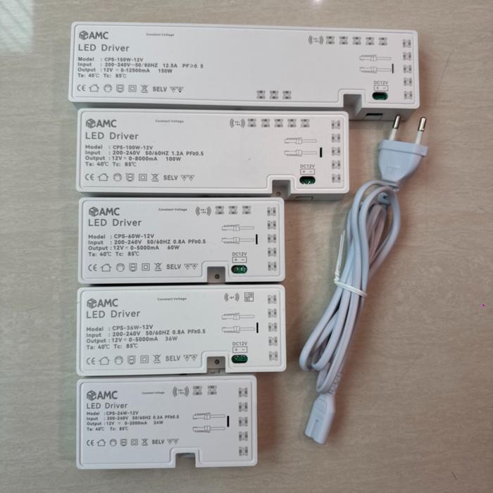 Jual AMC KS12 DC 12V Cabinet Power Supply LED Strip Quick Installation Trafo Kabinet Lemari ...