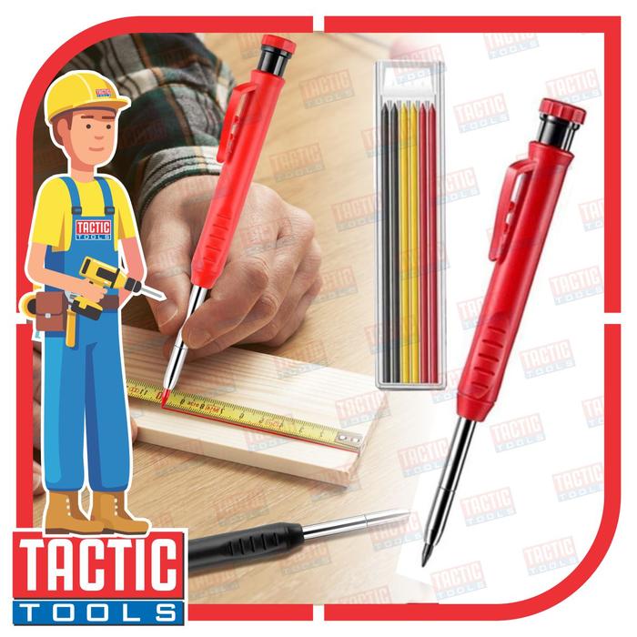 Jual Pensil Tukang Mekanik Refillable Solid Carpenter Marking Tools ...