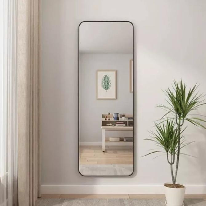 Jual Cermin Full body List Hitam Minimalis Aesthetic / Cermin Full ...