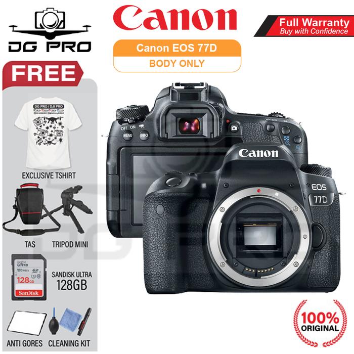 Jual Canon EOS 77D Kit EF-S 18-55 IS STM - Original - BODY ONLY, PAKET ...