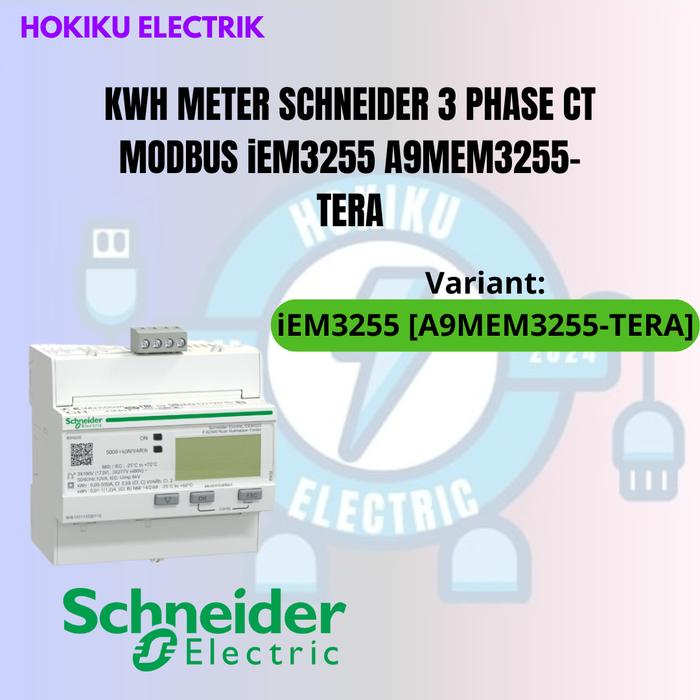 Jual KWH METER SCHNEIDER 3 PHASE CT MODBUS iEM3255 A9MEM3255-TERA ...
