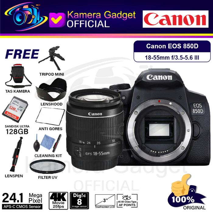 Promo Canon EOS 850D Kit EF-S 18-55mm f4-5.6 IS STM DSLR Camera - KIT ...