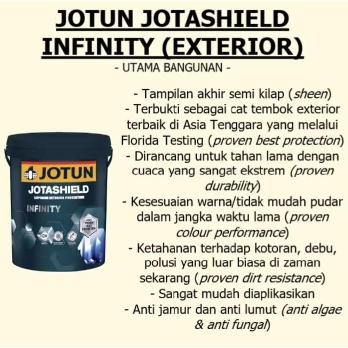 Jual [20 LITER] CAT TEMBOK EKSTERIOR PREMIUM JOTUN JOTASHIELD INFINITY ...