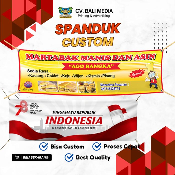 Jual CETAK SPANDUK - BANNER CUSTOM FULL COLOUR - SPANDUK MATA AYAM - X ...