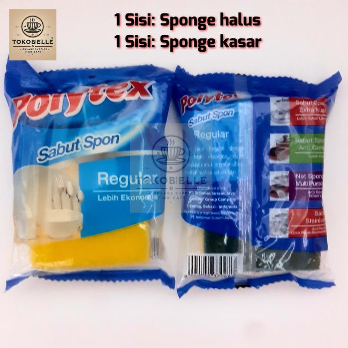 Jual POLYTEX Sponge Cuci Piring | Spon Busa Halus dan Kasar (Sabut ...