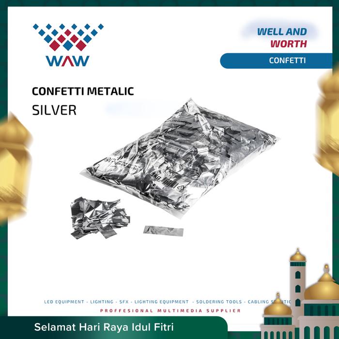 Jual Confetti Metallic 1kg - Silver / Confetti Popper / Confetti Kertas ...