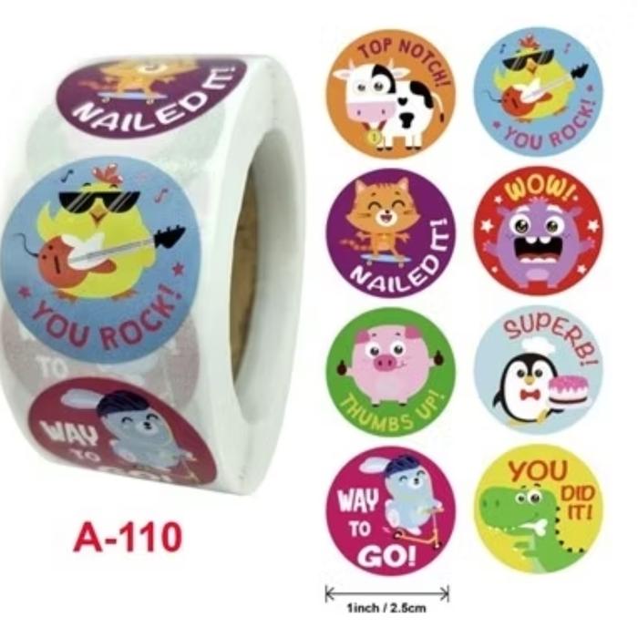 Jual Sticker Label Nilai Binatang Lucu Stiker Reward Anak 500pcs - V4 ...
