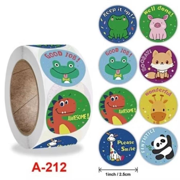 Jual Sticker Label Nilai Binatang Lucu Stiker Reward Anak 500pcs - V4 ...