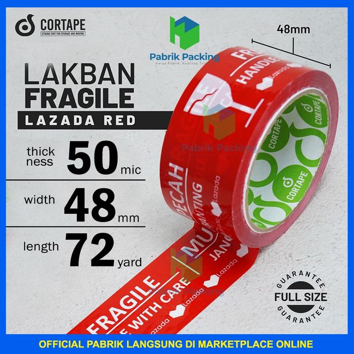 Jual Tape Fragille | Lakban Unboxing Cortape 72 yard Termurah Bisa ...