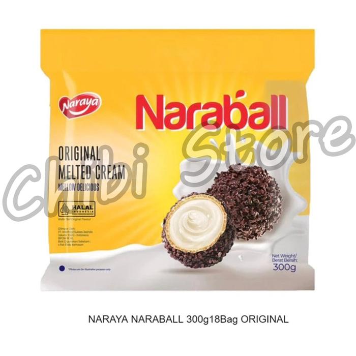 Promo Naraya NARABALL Biscuit Wafer Ball Original Chocolate Strawberry ...