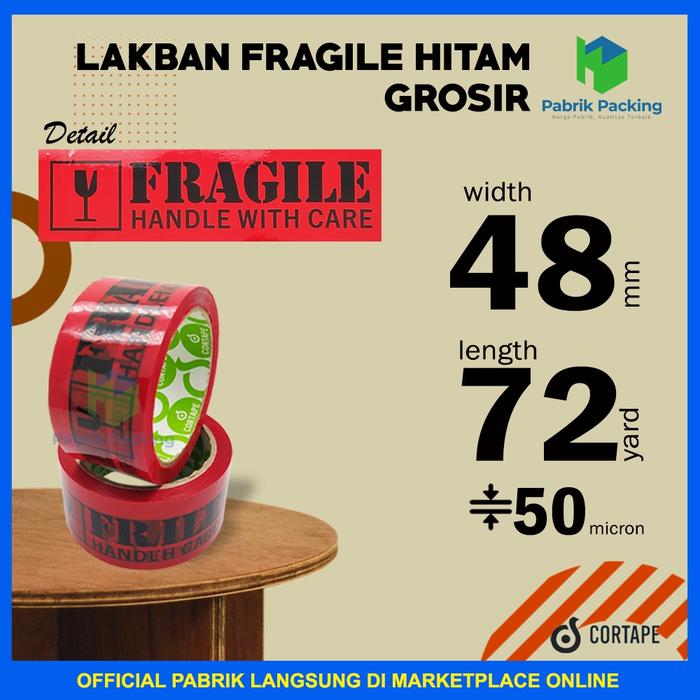 Jual Tape Fragille | Lakban Unboxing Cortape 72 yard Termurah Bisa ...