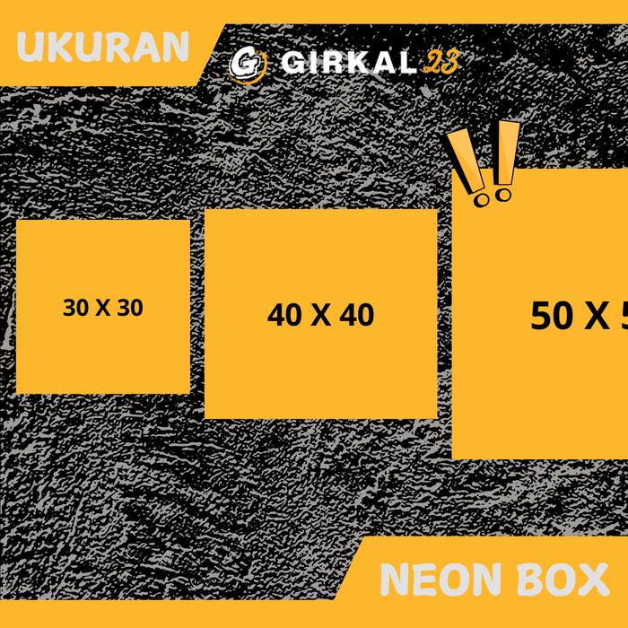 Jual Neon Box Kotak 60 x 60 cm Custom Full Akrilik Dan Lampu Neon LED ...