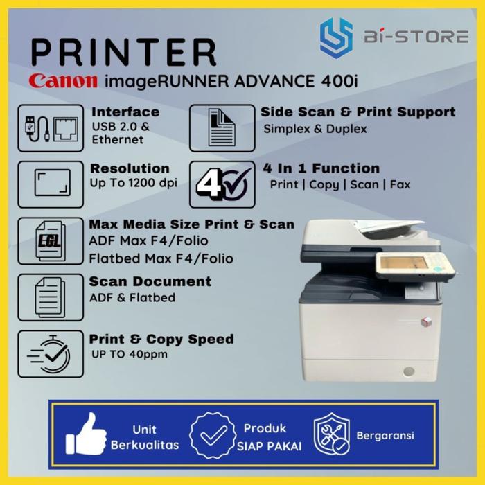 Jual Mesin FotoCopy Canon ImageRunner Advance 400i 220v Unit Siap Pakai ...