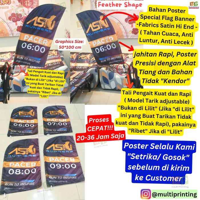 Jual Bendera Lari / Pacer Flag+ Backpack Banner/ Tas Bendera + Tas Lari ...