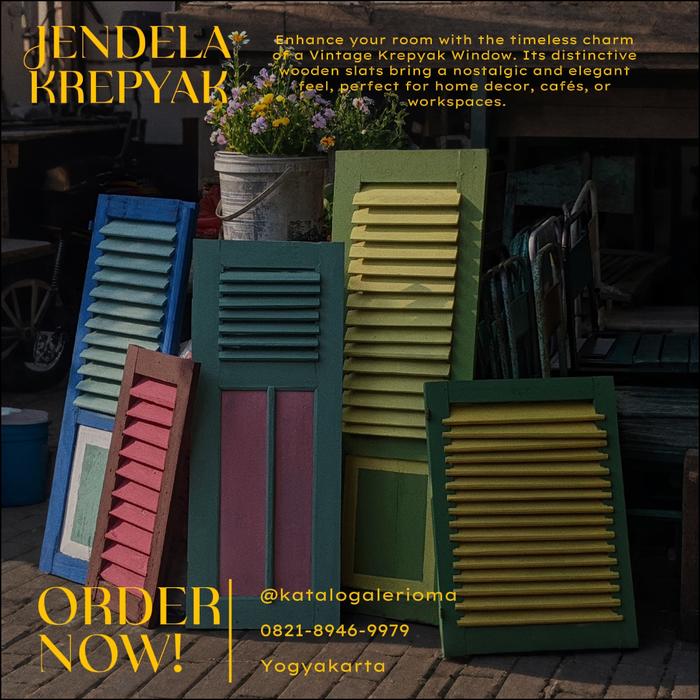 Jual Jendela krepyak jadul klasik antik dekorasi vintage retro ...