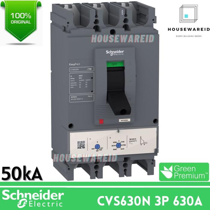 Promo MCCB 3 Phase 630 Ampere Schneider LV563317 Original / MCCB 3p 630a 50kA CVS630N / Breaker ...