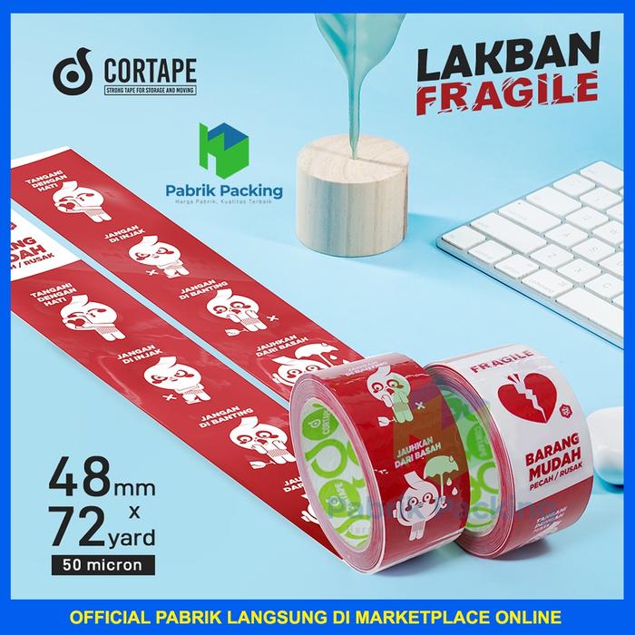 Jual LAKBAN VARIAN FRAGILE CORTAPE PANJANG 72 YARD PALING MURAH SATUAN ...