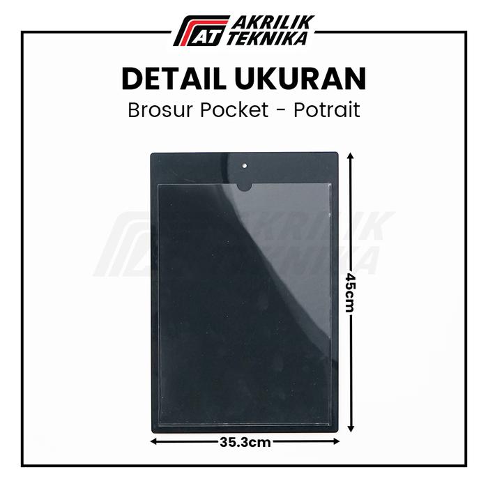 Jual Akrilik Tempat Brosur Pocket Frame Menu Hitam - Ukuran A3 ...