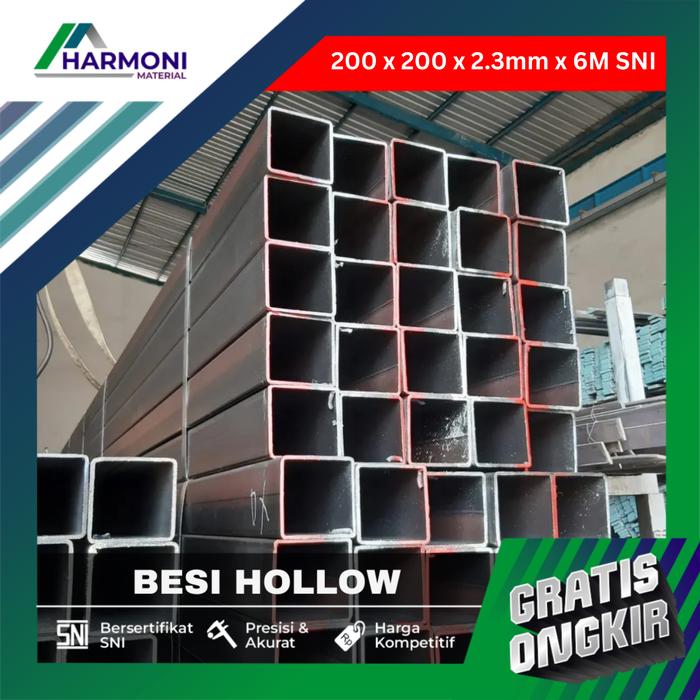 Jual Harga Besi Hollow Hitam 2x2 (20 x 20mm) Tebal 2.3mm Panjang 6 ...