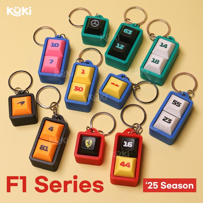 Jual F1 Driver Numbers Team Keyboard Keychain | 3D Printed - Kuki ...