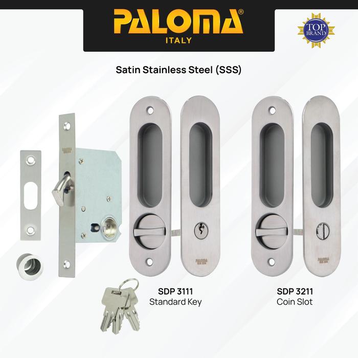 Promo PALOMA Handle Tanam Kunci Pintu Sliding / Geser Set Stainless SUS ...