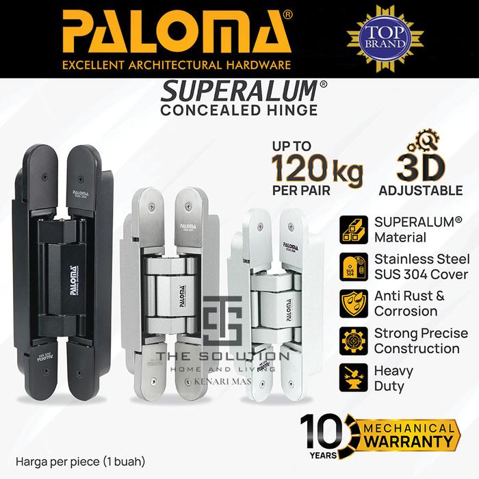 Promo Engsel PALOMA IHP 81 Series 80KG Max Invisible Hinge Tanam ...