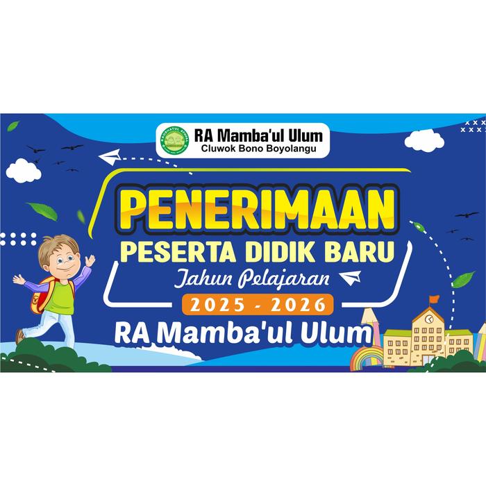 Jual Spanduk Banner PPDB Sekolah - 2 x 1 meter Lipat mata itik - 3x1 ...
