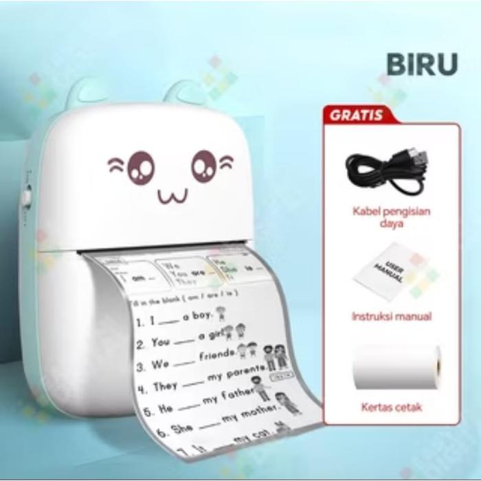 Jual Mini Cute Thermal Printer Bluetooth Portable Label Printer Picture ...