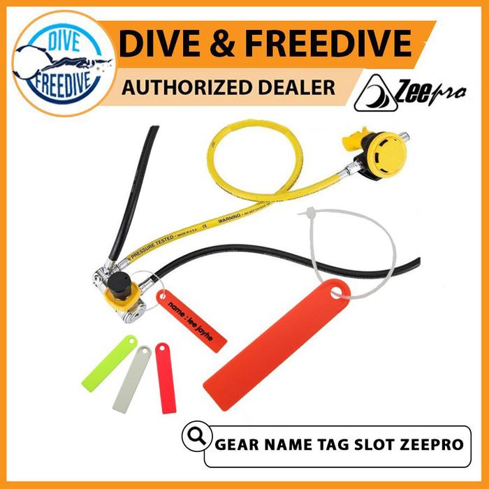 Jual Gear Name Tag Slot Plastic Zeepro With Hole Slate Marker Bcd ...