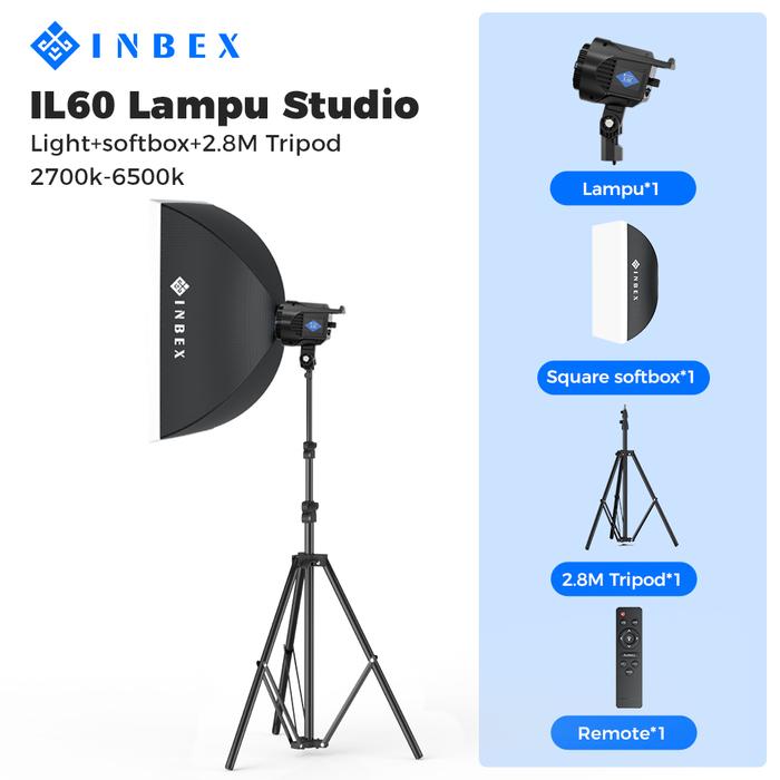 Promo INBEX Livestream Lampu Softbox Kit Fill Lighting Background ...
