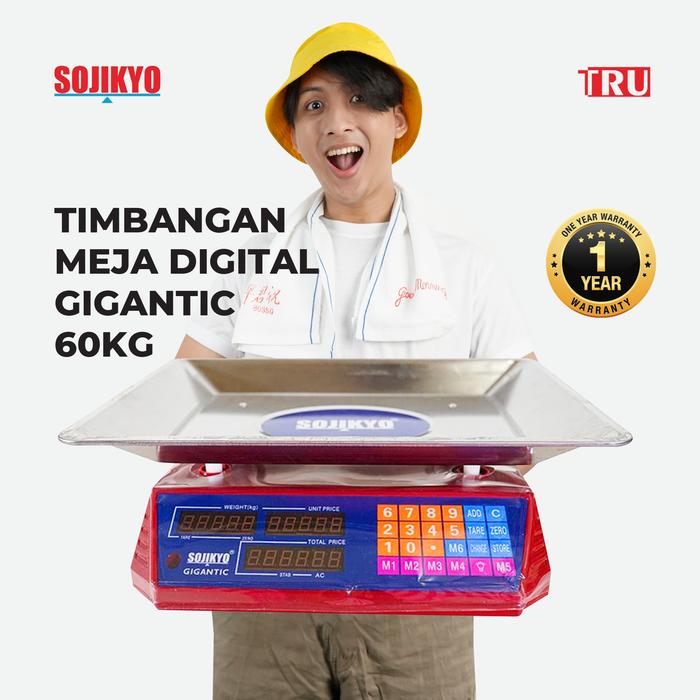 Promo Timbangan Meja Digital Buah Laundry Ikan Ayam Daging 60 kg Super Besar / GIGANTIC SCALE ...