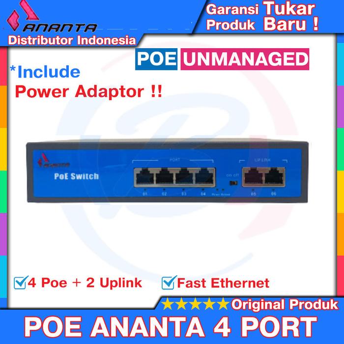 Jual Poe Switch Hub 4 Port 2 Uplink Unmanaged Fast Ethernet Original - Jakarta Barat - BASIC ...