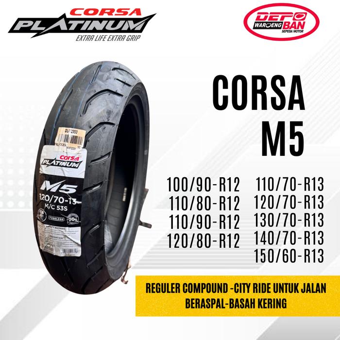 Jual BAN CORSA M5 R12 R13 MATIC VESPA SCOOPY FREEGO NMAX PCX ADV ...