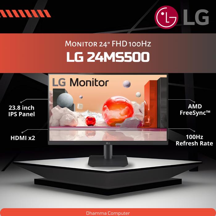 Jual Monitor LG 24" Inch 24MS500-B FHD IPS HDMI Borderless AMD FreeSync ...