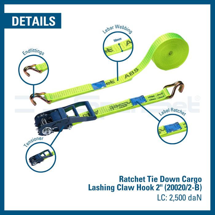 Promo [20020/2-B] SPANSET Tali Ratchet Tie Down Cargo Lashing Track ...