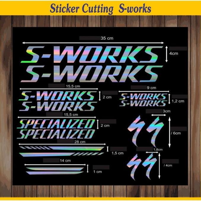 Jual Sticker Decal S-WORKS sticker cutting sepeda SPECIALIZED - gold ...