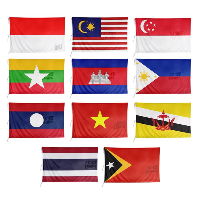 Promo Bendera Negara Asean Lengkap ( Brunei Darussalam, Indonesia ...