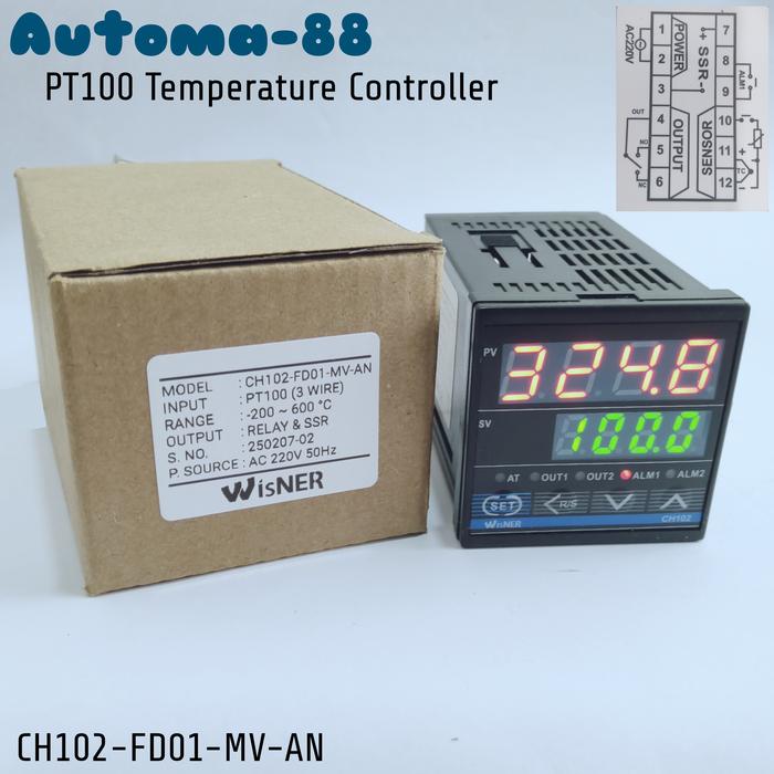 Jual WISNER CH102-FD01-MV-AN RTD PT100 Temperature Controller out Relay SSR - Kab. Bekasi ...