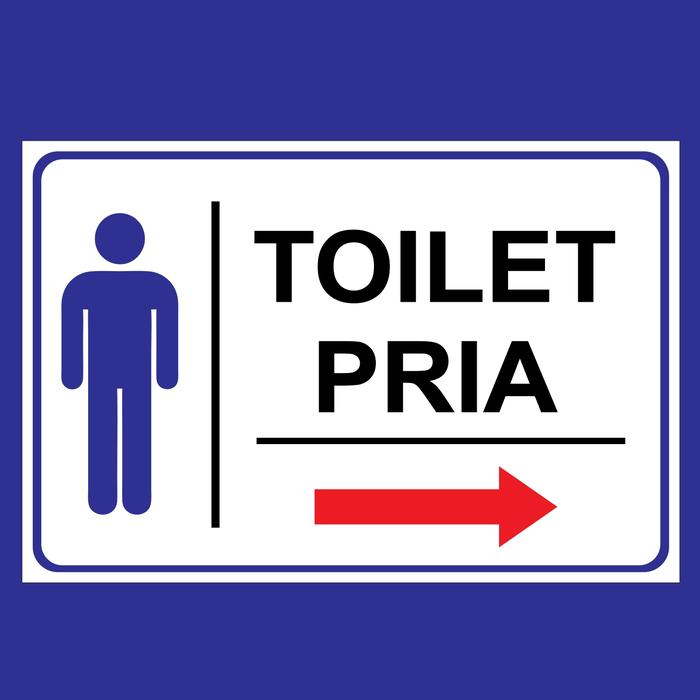 Jual Stiker Vinyl Rambu Toilet / Sign Toilet / Rambu Arah Toilet Pria ...